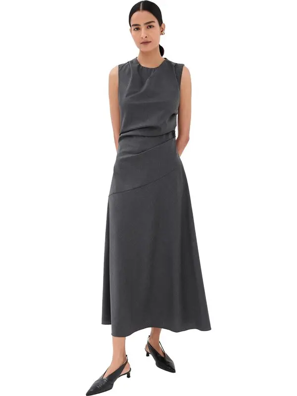 RÓHE Sleeveless Maxi Dress - Dark Grey Melange