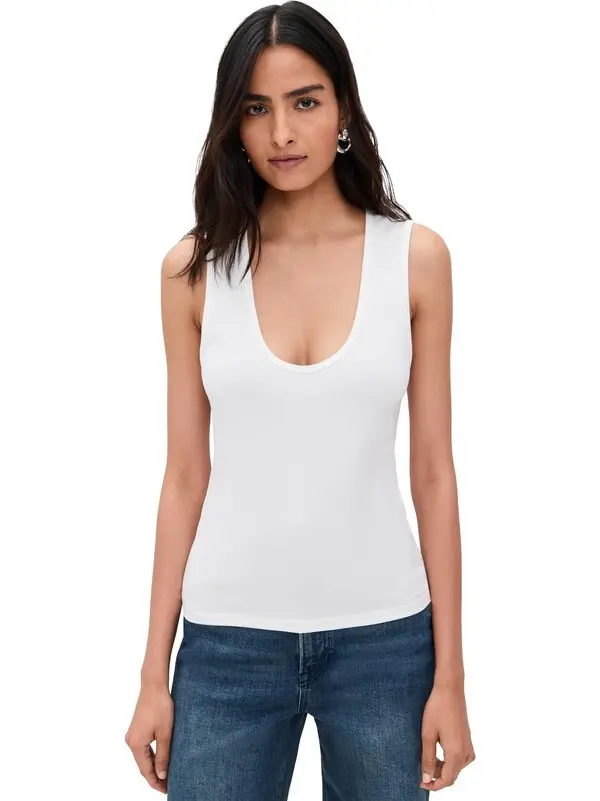APIECE APART Uri Low-cut Tank - Cream