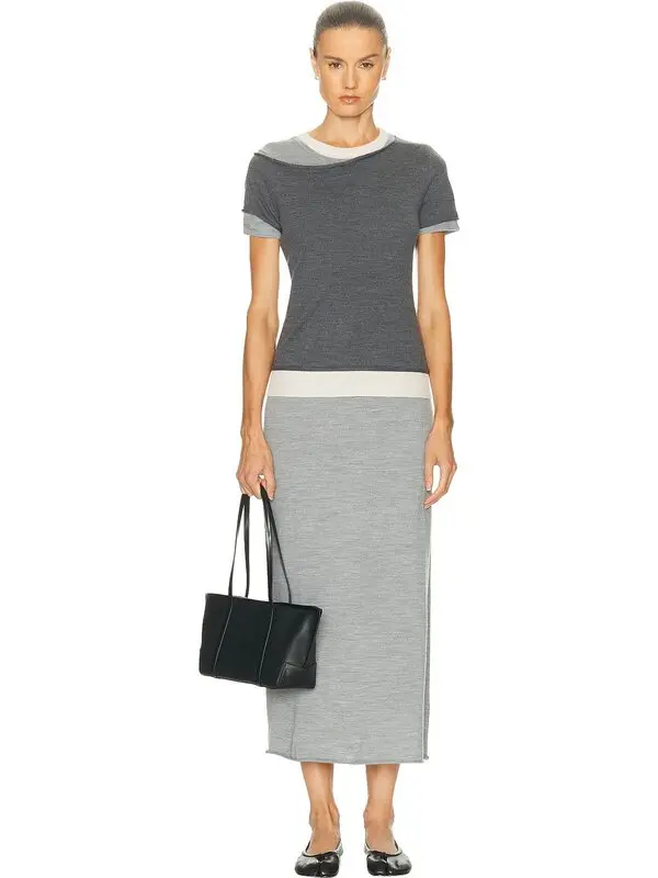 Staud Lyric Dress - Heather Grey Multi