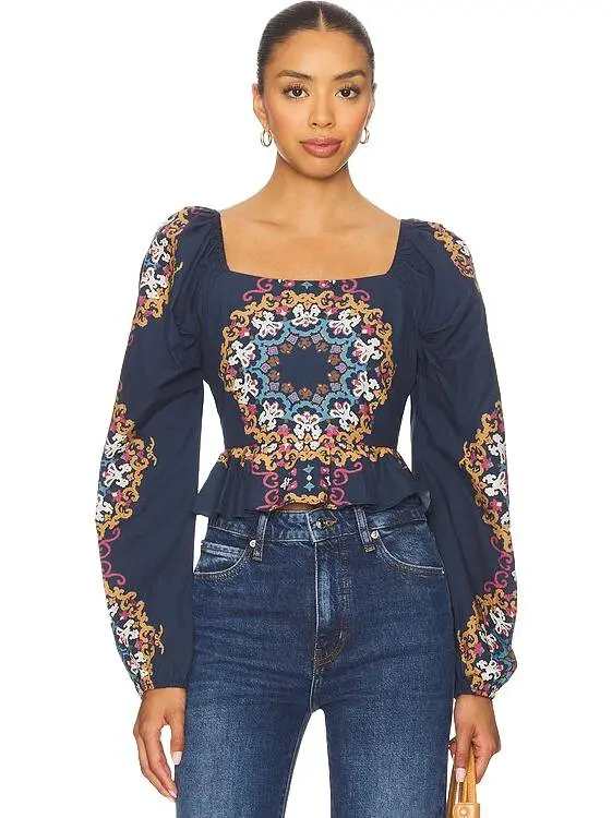 CLEOBELLA Elizabeth Top - Venezia Blue