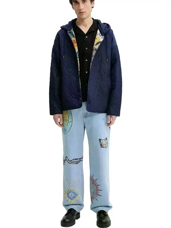 Desigual Tiger-print Jeans - Blue