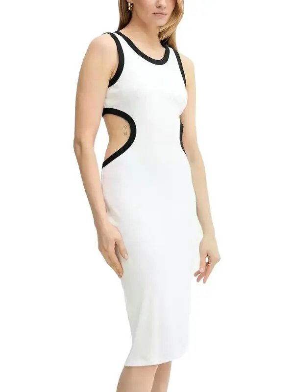 Liu Jo Cut-out Ribbed Midi Dress - White