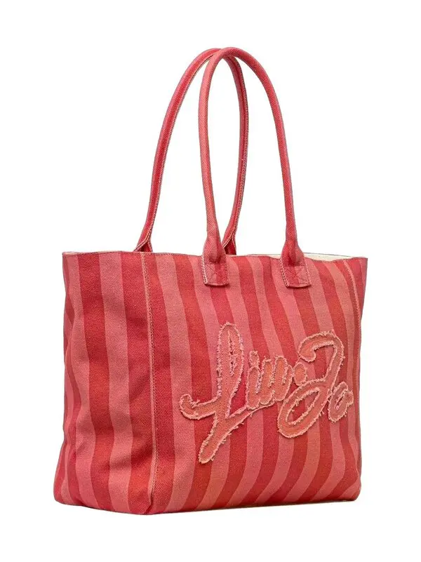 Liu Jo Striped Logo-patch Beach Bag - Red