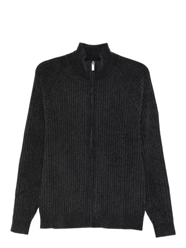 RRD Ribbed Zip-up Sweater - Grey