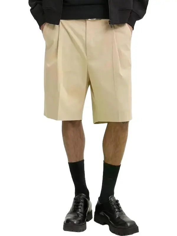 Hugo Boss Pleated Shorts - Neutrals