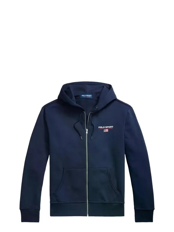 Ralph Lauren Logo-detail Zip-up Hoodie - Blue
