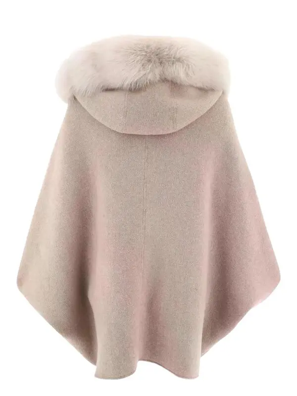 GIOVI Fur-trimmed Cape - Neutrals