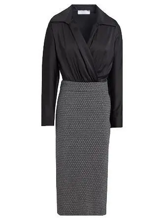 KAOS Midi Bodycon Dress - Black