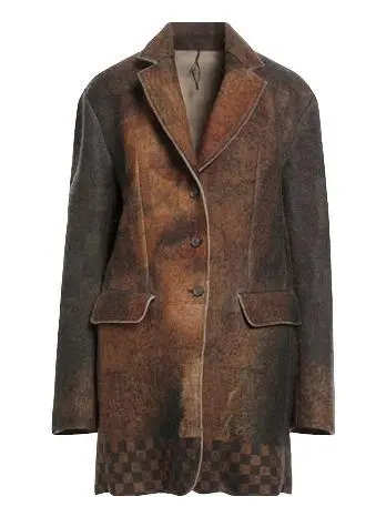 Masnada Single-breasted Boiled Wool Coat - Grey