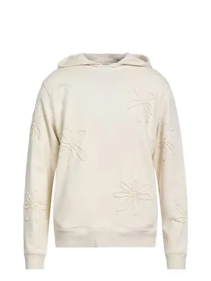 Sandro Floral Appliqué Hooded Sweatshirt - White