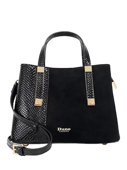 DUNE Mini Faux-leather Tote Bag - Black Synthetic Reptile