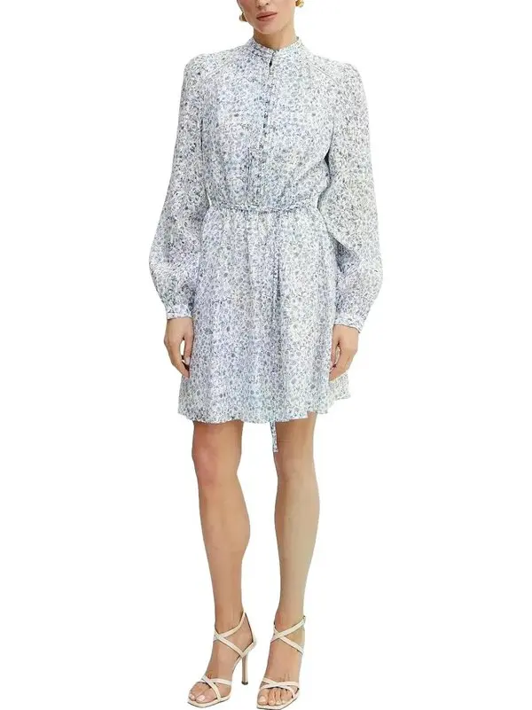 Guess Floral-print Mini Dress - Blue