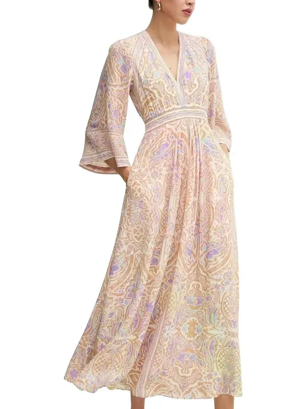 Hale Bob Abby V-neck Maxi Dress - Neutrals