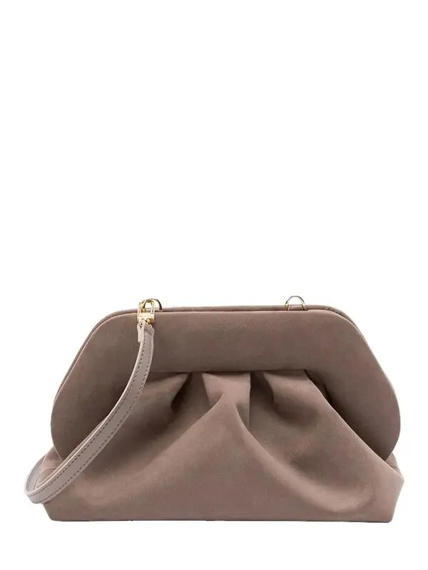 THEMOIRE Pleated Clutch - Brown