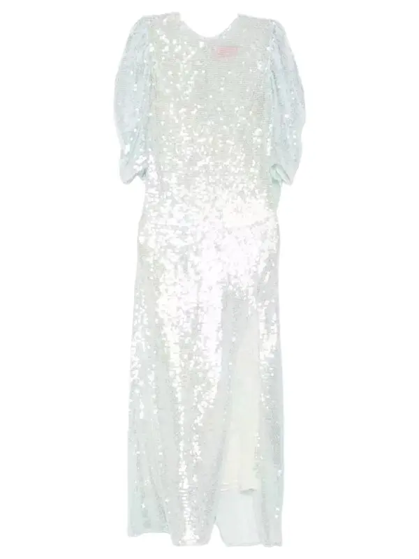ROBERTA EINER Sequin Embellished Midi Dress - Blue