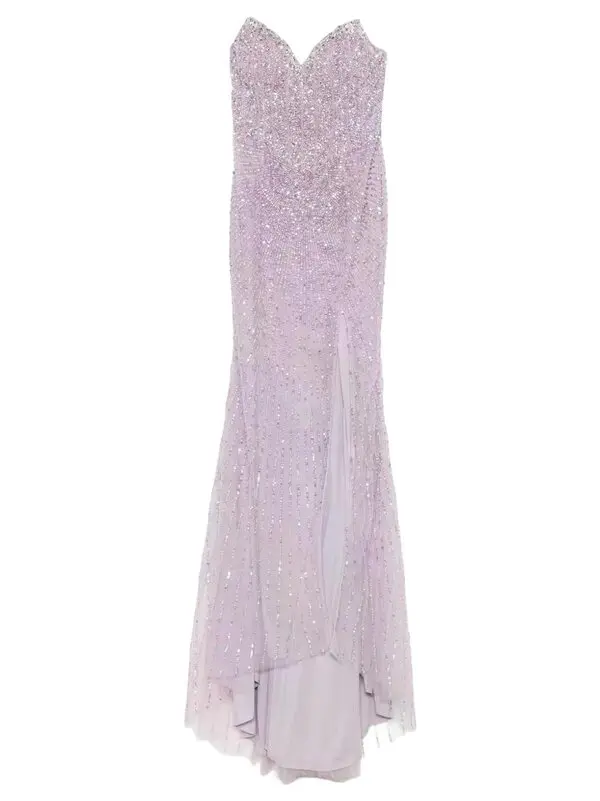 Holland & Holland Embellished Mermaid Maxi Dress - Purple
