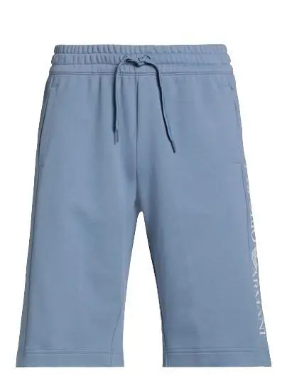 Emporio Armani Cotton French Terry Athletic Shorts - Blue