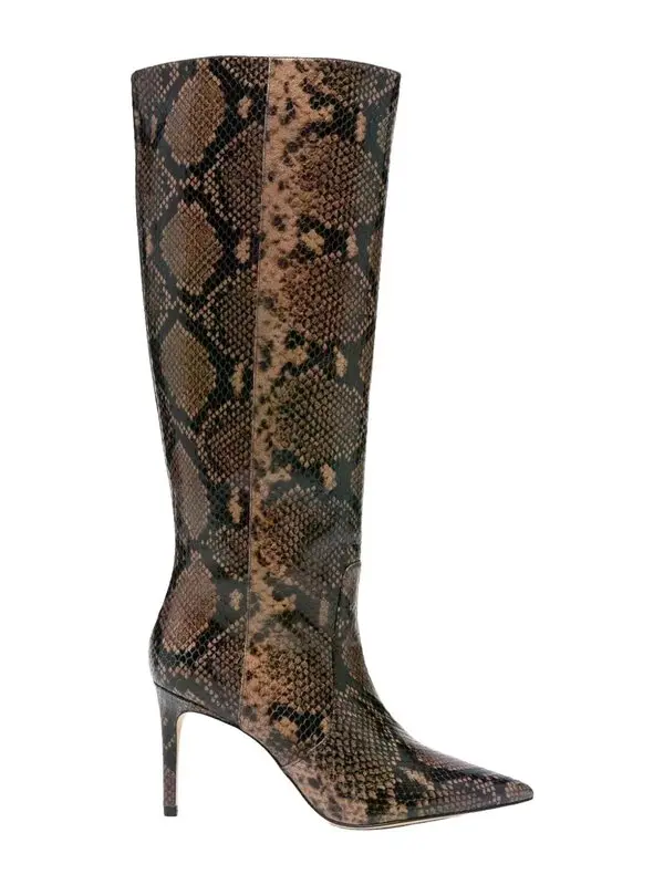 STUART WEITZMAN 80mm Calf-leather Stiletto Boots - Brown