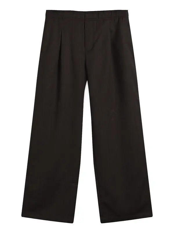 Our Legacy Leisure Wool Trouser - Havana Brown Chain Wool