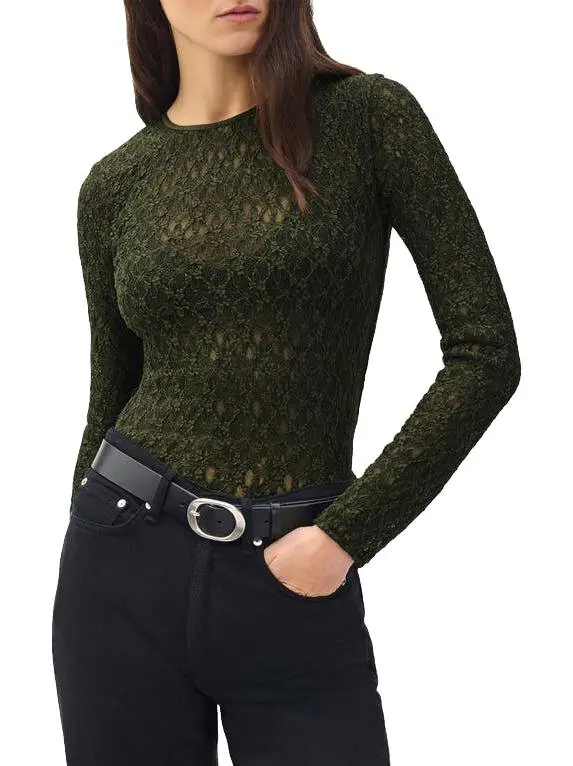 Rag & Bone Ellie Lace Top - Army