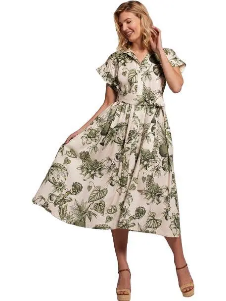 Tori Richard Flora In Ink Marni Dress - Shell