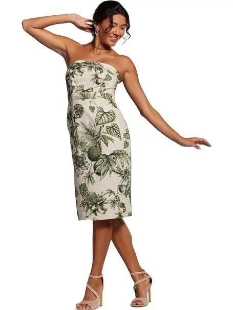 Tori Richard Flora In Ink Quinn Dress - Shell