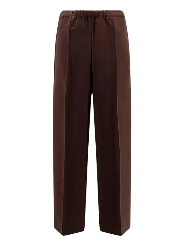 Miu Miu Viscose Blend Trousers - Brown