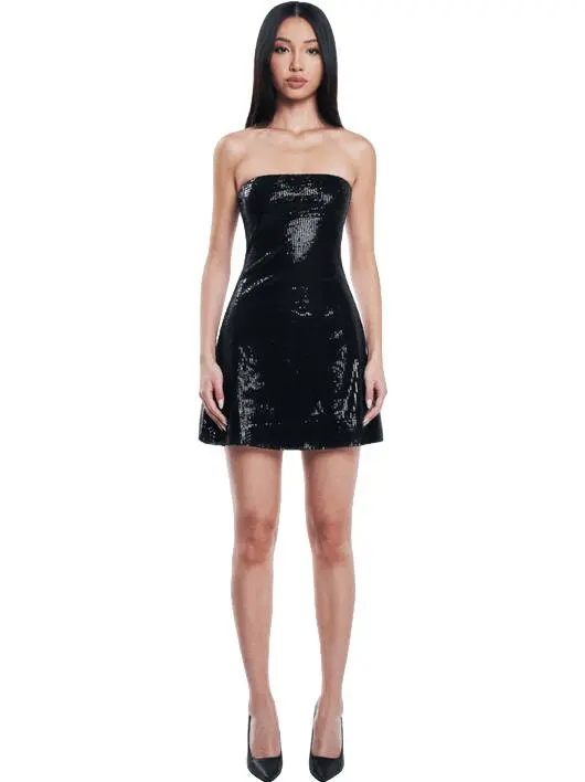 OW Maya Sequin Mini Dress - Black