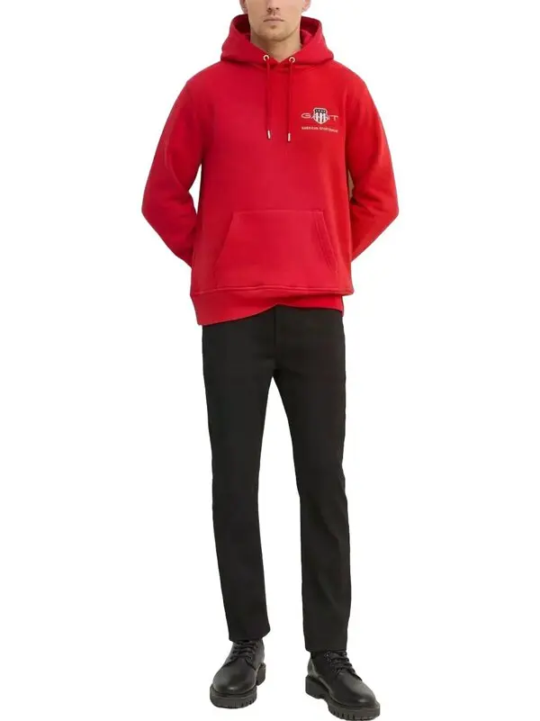 Gant Logo-embroidered Hoodie - Red