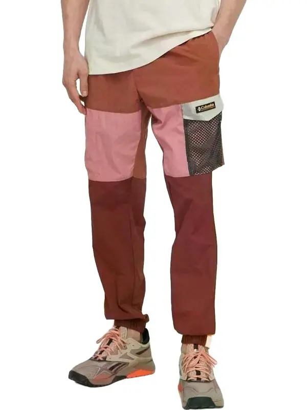 Columbia Peak Patchwork Panelled Trousers - Orange