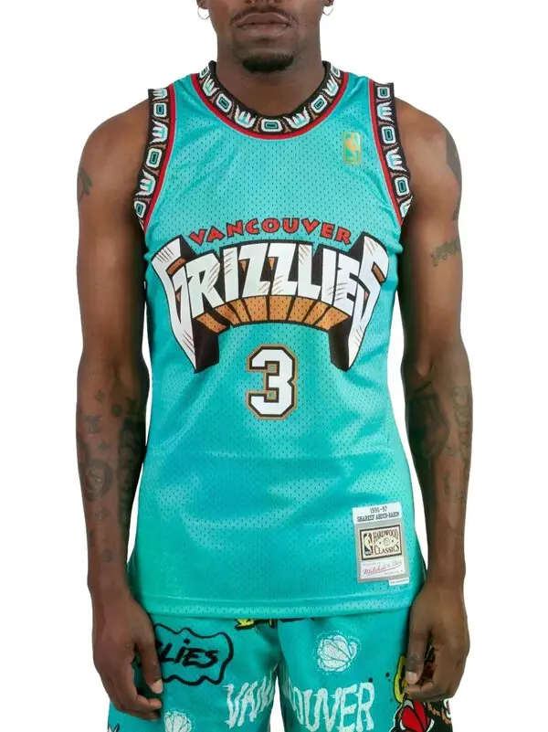 Mitchell & Ness Grizzlies Number Jersey - Blue