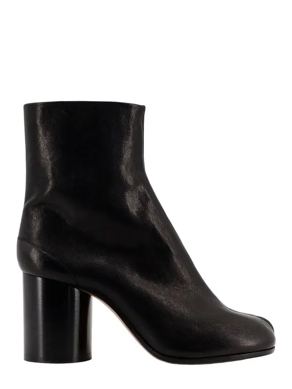MAISON MARGIELA Tabi Leather Ankle Boots - Black
