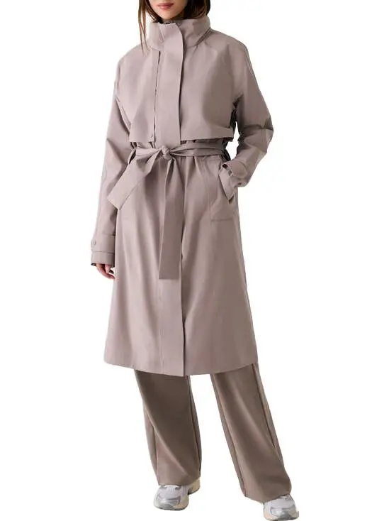 LOLE Aliz Rain Trench Coat - Pebble