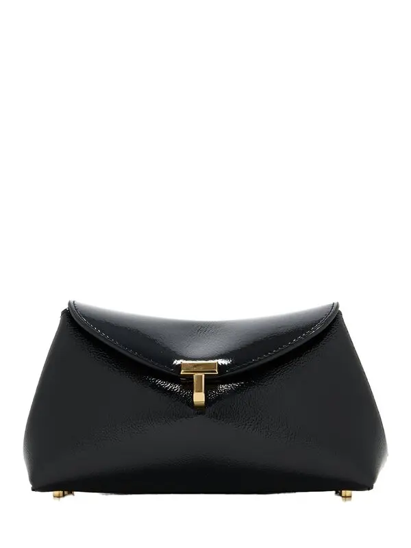 TOTÊME Mini T-lock Naplack Clutch - Black