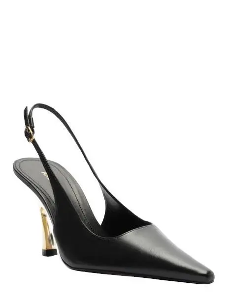 AREZZO Roxy Pointed Toe Slingback Pump - Black