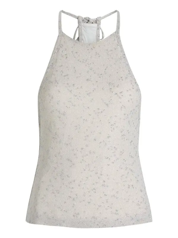 Christopher Esber Metallic Knit Top - Ecru