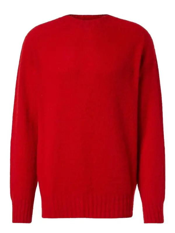 Sunspel Crewneck Wool Sweater - Red