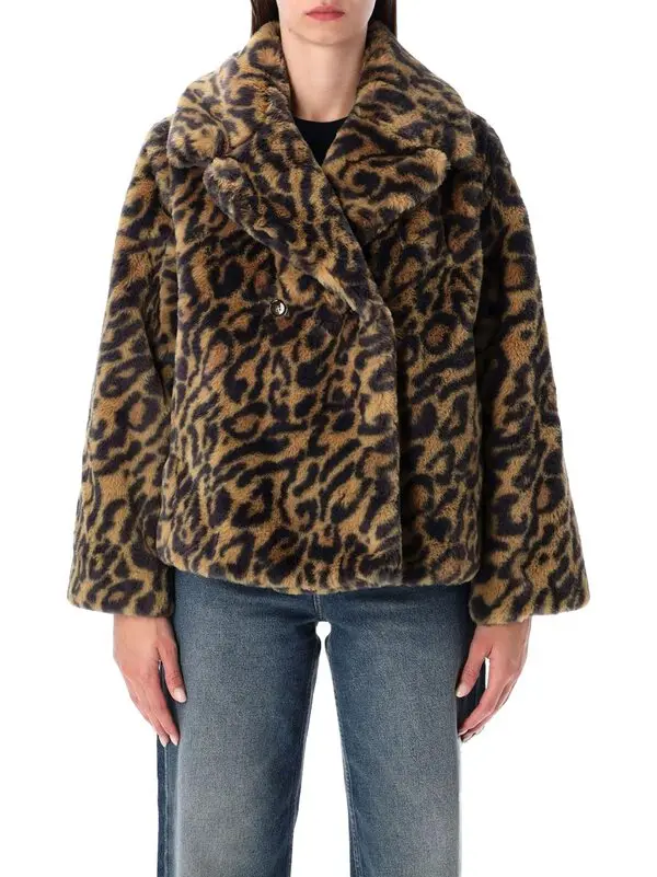 A.p.c. Leopard-print Faux Fur Johanna Coat - Brown Leo