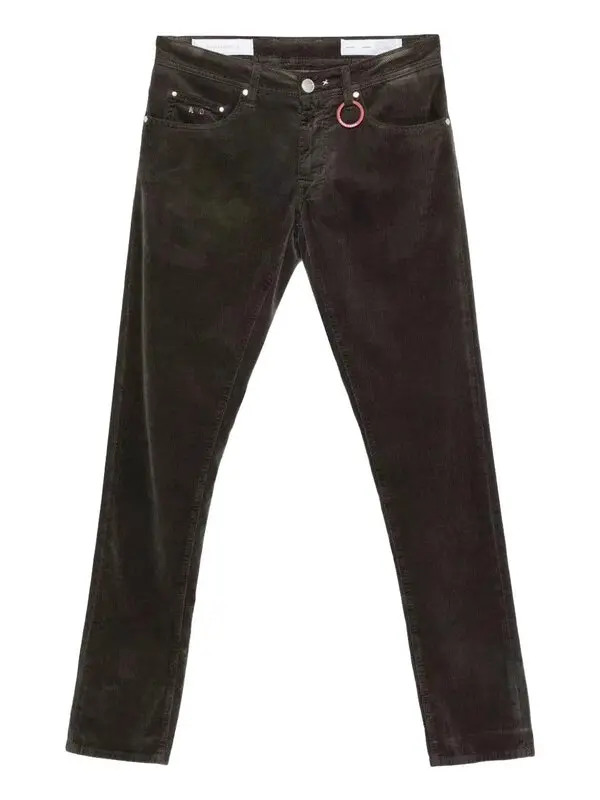 TRAMAROSSA Ring-detail Corduroy Trousers - Brown