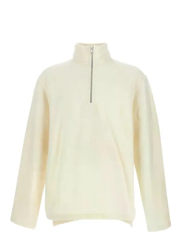 RIER Turtleneck Half-zip Sweater - White