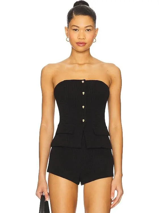 MORE TO COME Karsi Strapless Top - Black