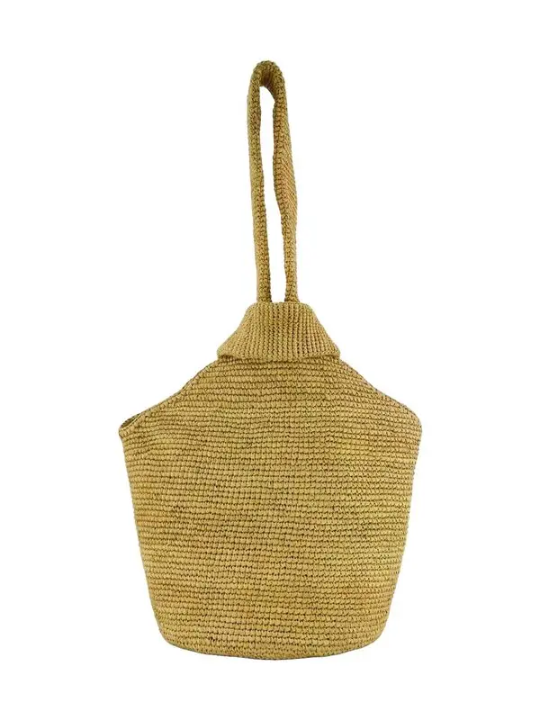 SENSI STUDIO Straw Pull-through Shoulder Bag - Neutrals