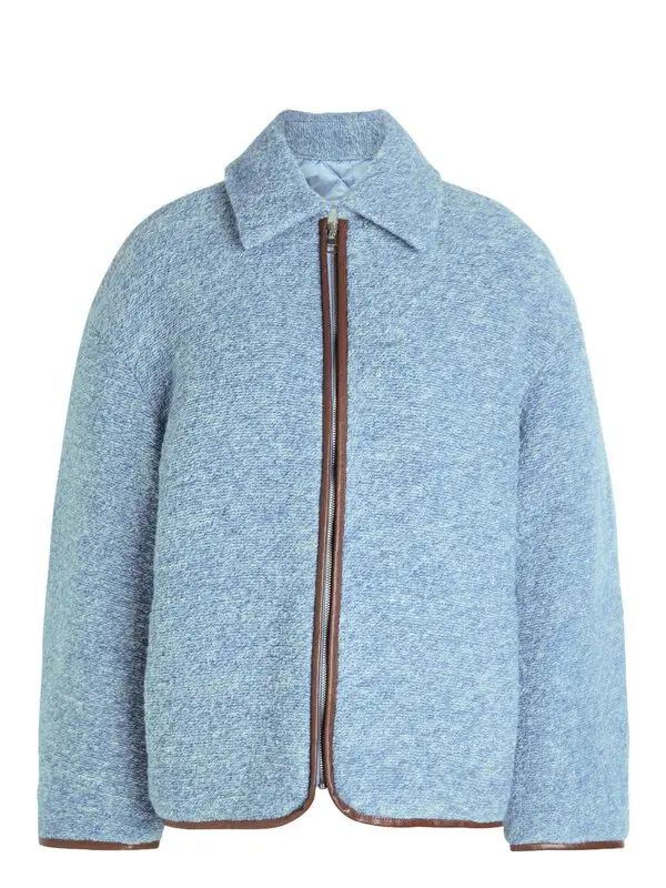 JW Anderson Melange Wool-blend Jacket - Blue