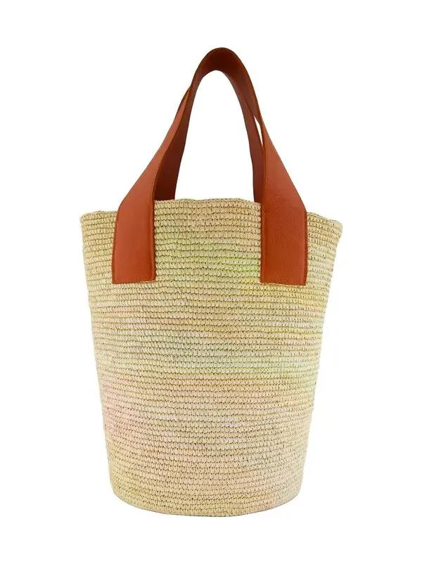 SENSI STUDIO Double-handle Open-top Bucket Bag - Neutrals