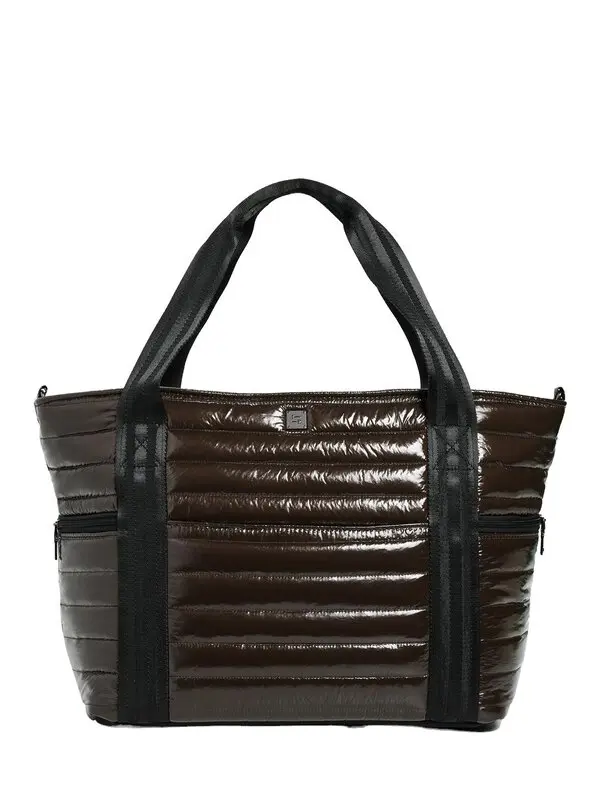 THINK ROYLN Jetset Wingman Tote - Glossy Chocolate