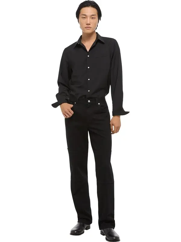 Helmut Lang Zip Carpenter Jeans - Rinsed Black