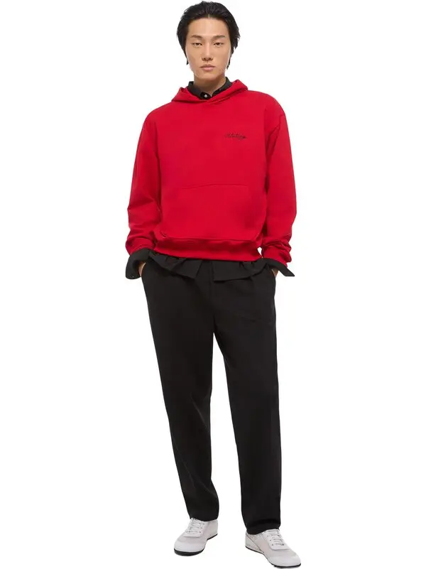 Helmut Lang Hooded Sweatshirt - Deep Red