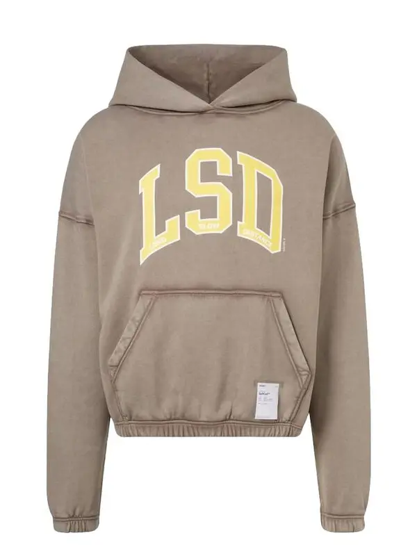 Satisfy Softcell Printed Cotton Hoodie - Brown