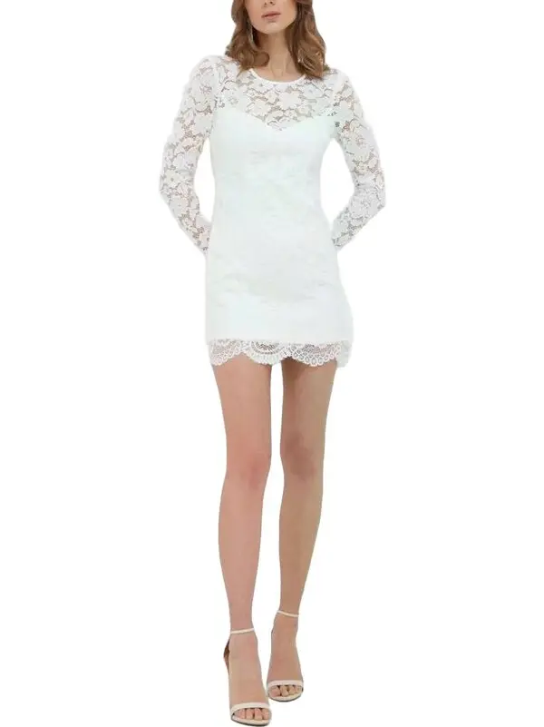 Bardot Lace Mini Dress - White