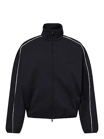 Fear Of God Relaxed-fit Cotton-blend Track Jacket - Jet Black/cloud White